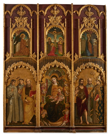 Madonna and Child with Musical Angels and Saints Francis of Assisi ...