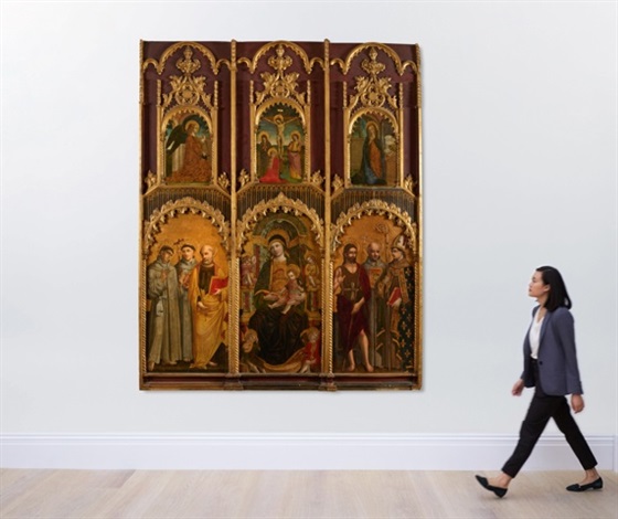 Madonna and Child with Musical Angels and Saints Francis of Assisi ...