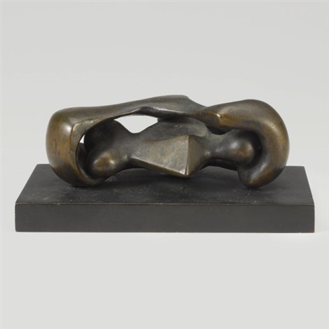 Reclining connected forms maquette by Henry Moore on artnet