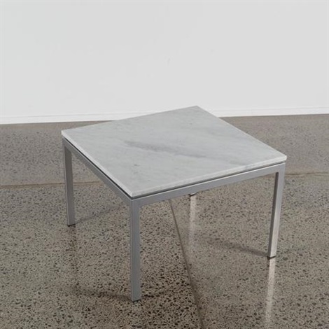 A Marble Topped Coffee Table With Stainless Legs By Bromhead Design by ...
