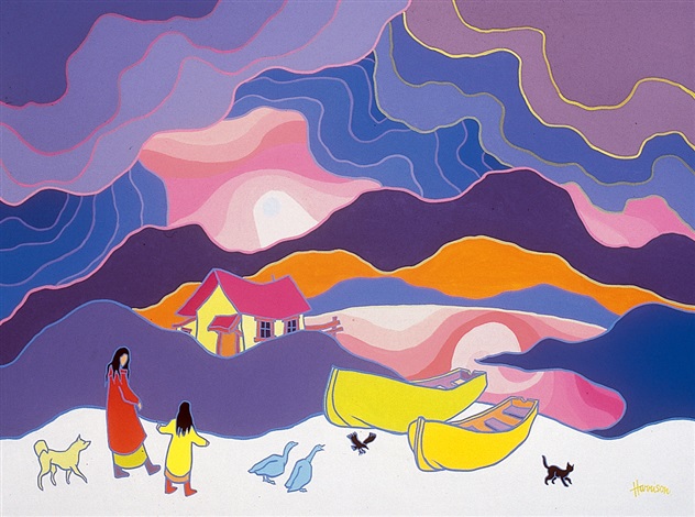 Black cat by Ted Harrison on artnet