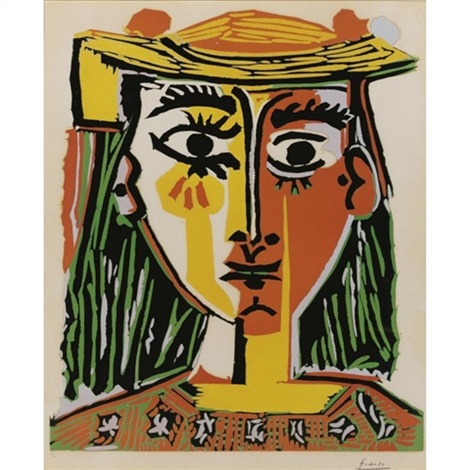 Buste de femme au chapeau by Pablo Picasso on artnet