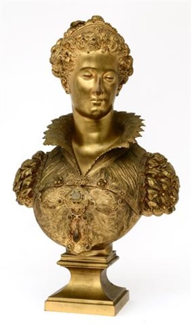 Mathurin Moreau French, 1822-1912, Bust of Queen Elizabeth I by ...