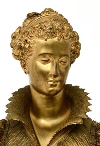 Mathurin Moreau French, 1822-1912, Bust of Queen Elizabeth I by ...