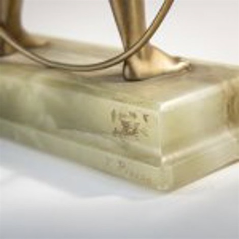 Two Bronze figures Sonny Boy and Hoop Girl by Johann Philipp Ferdinand ...