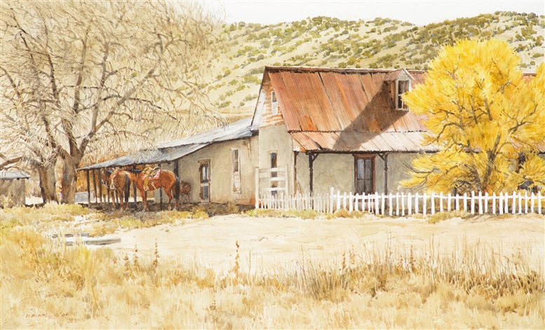 Ranch House on the Rio Grande by Morris Rippel on artnet