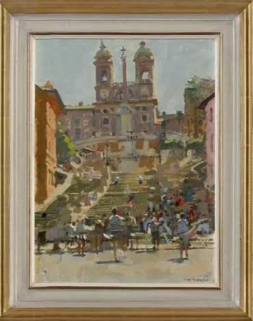 The Spanish Steps, Rome by Ken Howard on artnet