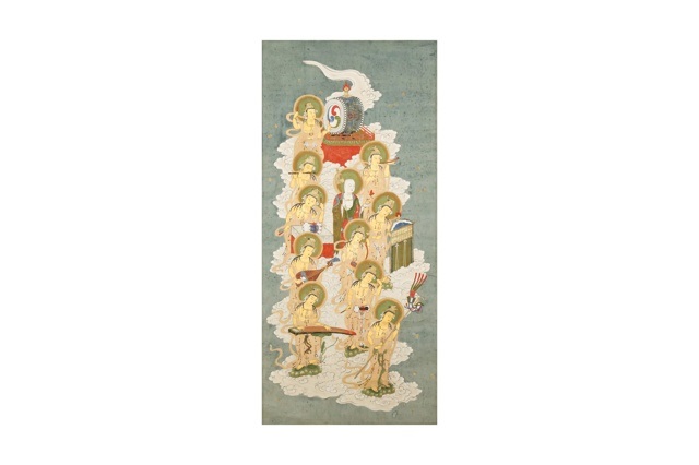 A PAIR OF JAPANESE BUDDHIST SCROLL PAINTING. Nijyu-go Bosatsu zo by ...