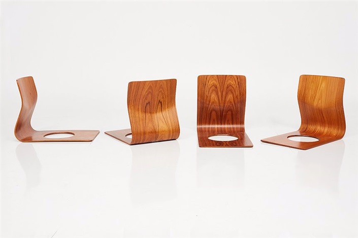 Set of four Zaisu floor seats, ca. 1963 by Kenji Fujimori and Tomomi ...