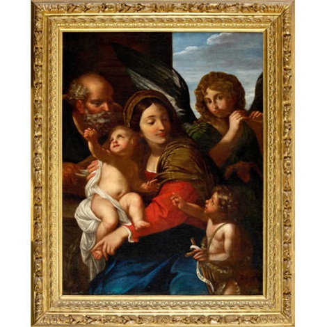 Die Heilige Familie mit dem Johannesknaben und einem Engel by Annibale ...