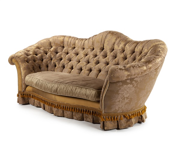 A tufted silk brocade upholstered Sofa Lucy, Provasi by Provasi on artnet