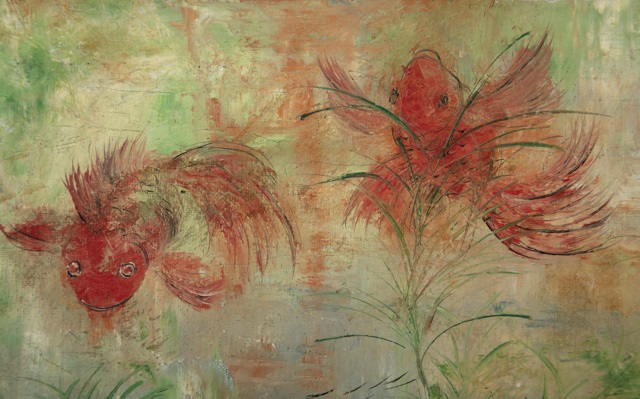 Poissons rouges de lAbondance - Goldfish of Abundance by Lebadang on artnet