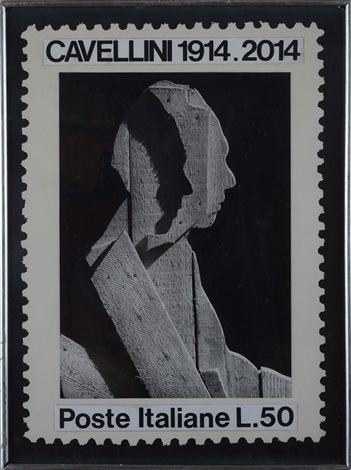Stamp with Ceroli portrait. by Guglielmo Achille Cavellini on artnet