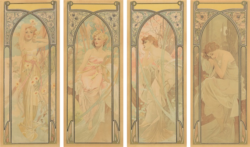 Times of the Day. by Alphonse Mucha on artnet