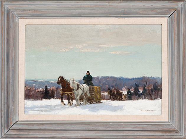 Logging Team in Winter by Frederick Simpson Coburn on artnet