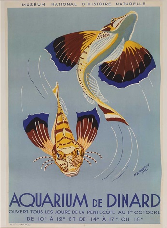A French advertising poster for Aquarium de Dinard by M. Bourgeois on ...