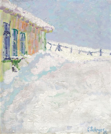 Schneelandschaft mit Haus by Emmy Esther (Galka) Scheyer on artnet