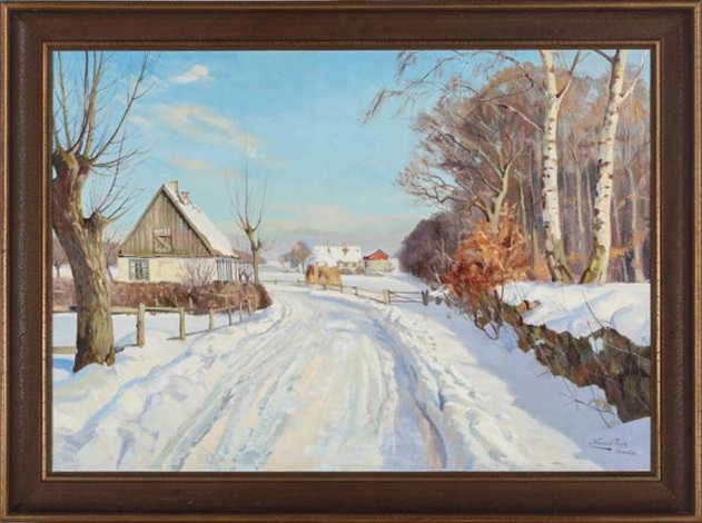 Winter landscape from Hareskov by Harald Julius Niels Pryn on artnet
