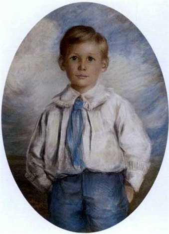 Portrait of Robert Lion Gardiner as a young boy by Dorothy Loftus on artnet