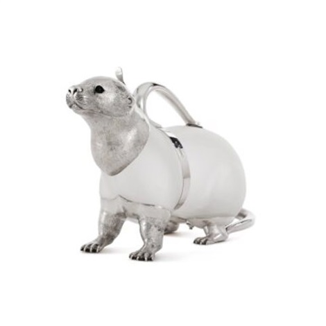 A Rare Victorian Silver-Mounted Frosted Glass Otter Claret Jug ...