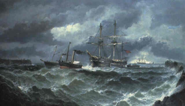 The sailing ship Indian Chief being towed... by William (of Ramsgate ...