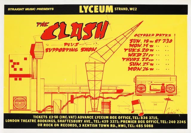 A Promotional Poster For The Clash Live at the Lyceum, 1981 by Futura ...