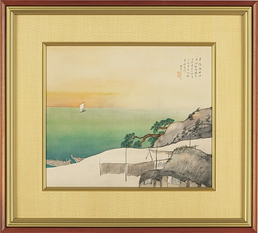 Sunrise at fishing village 漁村曙 by Matsubayashi Keigetsu on artnet