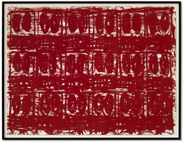Untitled Anxious Red Drawing by Rashid Johnson on artnet