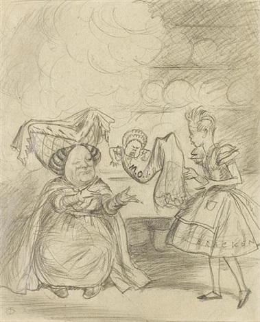 Brendan in Bloomsbury sketch for Punch cartoon by Ernest H. Shepard on ...