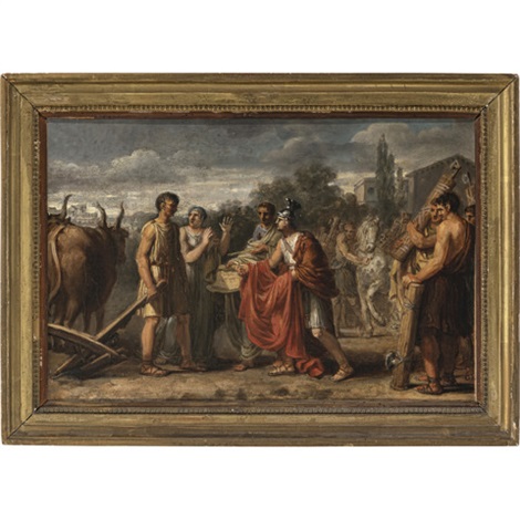Lucius Quinctius Cincinnatus called from the plough to the dictatorship ...