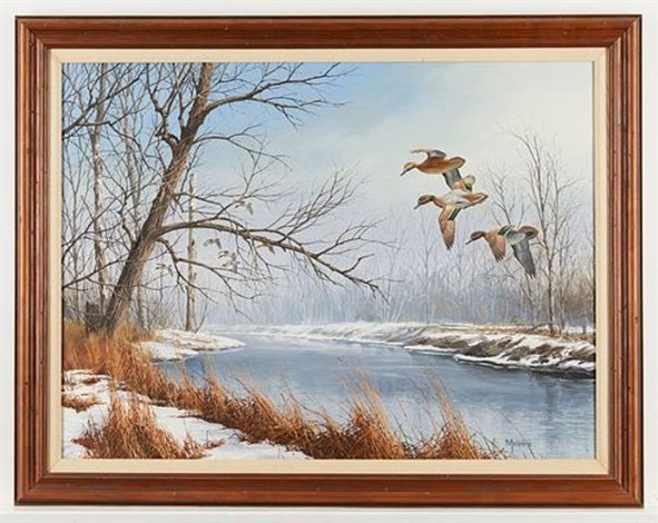 David Maass Green-Winged Teal Oil Painting by David A. Maass on artnet