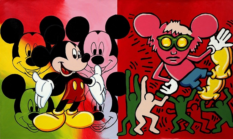 Mickey Mouse Andy Mouse by Steve Kaufman on artnet