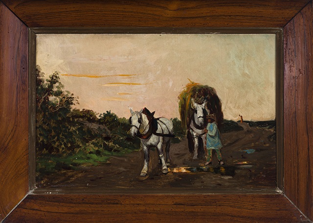 Hauling Hay by Henry Sandham on artnet