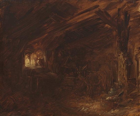 Esel und Huhn im Stall by Wilhelm Busch on artnet