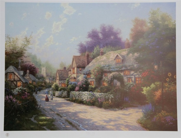 Cobblestone Village, Cobblestone Lane III by Thomas Kinkade on artnet