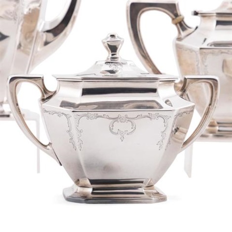 5PC R. WALLACE STERLING HOT BEVERAGE SERVICE by R. Wallace & Sons (Co ...