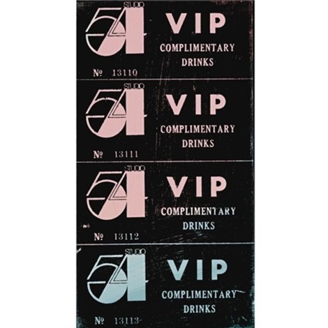 VIP ticket Studio 54 by Andy Warhol on artnet