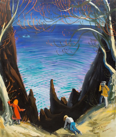 Braunkohlefelsen auf Rügen by Peter Angermann on artnet