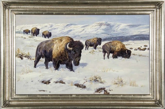 PRAIRIE WINTER-BISON by Ken Carlson on artnet