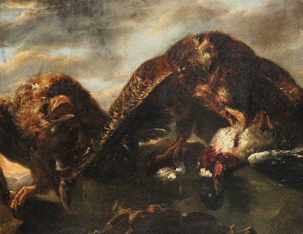 Couple daigles avec leur proie by Charles Verlat on artnet
