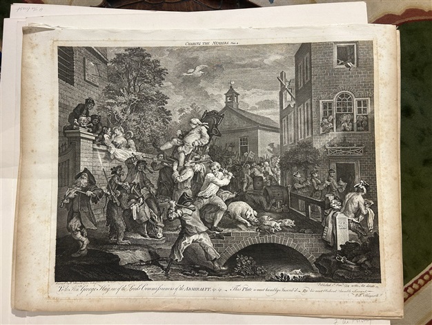 An Election Entertainment Four Prints Of An Election by William Hogarth ...