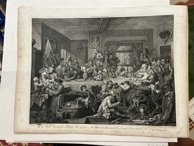 An Election Entertainment Four Prints Of An Election by William Hogarth ...
