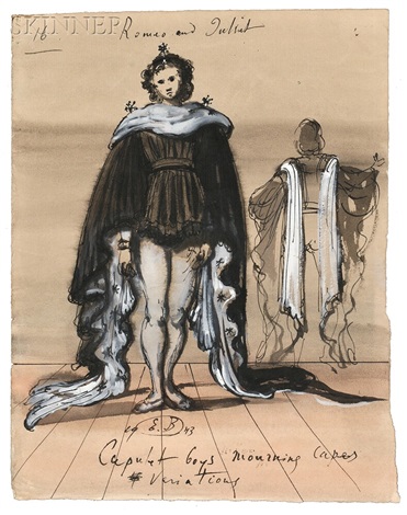 Juliet Capulet Costume Drawing