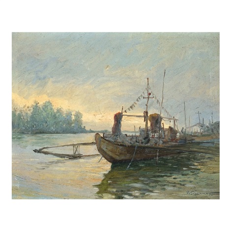 River scene San Pascual, Hagonoy, Bulacan by Romulo Galicano on artnet