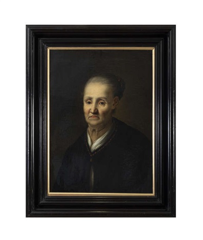 Portrait of a lady in a white ruff collar, , half-length by Johannes ...