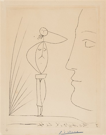 Profil et femme nue by Pablo Picasso on artnet