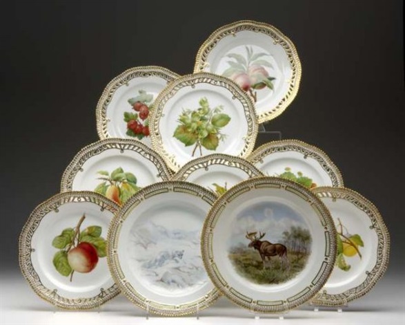 Eight plates by Royal Copenhagen (Co.) on artnet