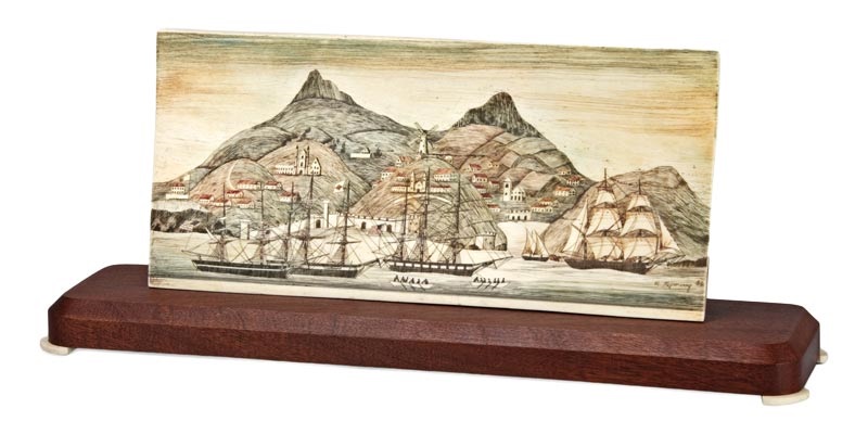 Scrimshaw, harbor by Robert Spring on artnet