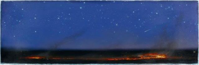 Night fire and shooting star by Tim Storrier on artnet