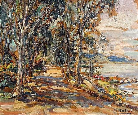 Sentier au bord de leau by André Hallet on artnet